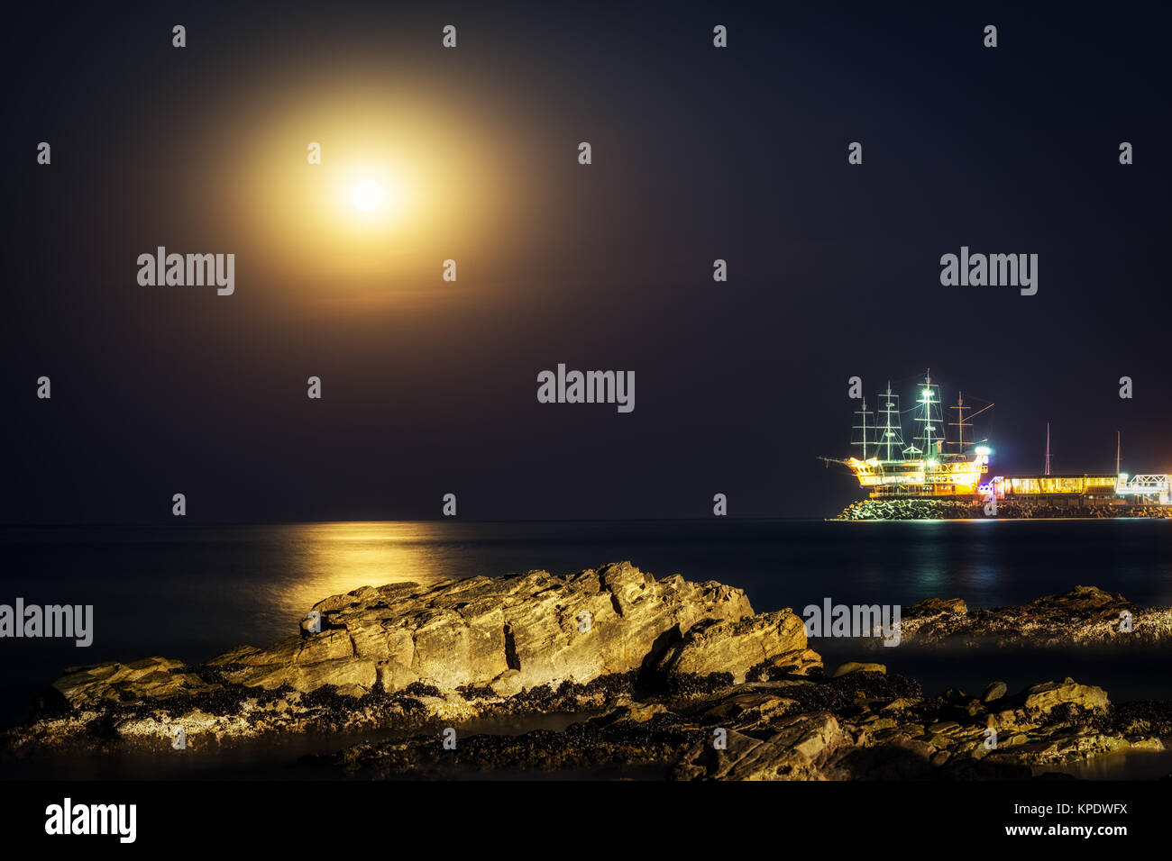 Moonrise Night Nighttime High Resolution Stock Photography and Images ...