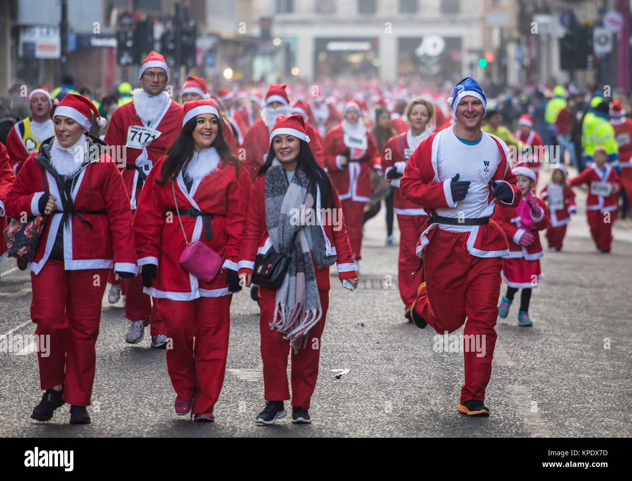 Santa Run 2017, Glasgow Stock Photo - Alamy
