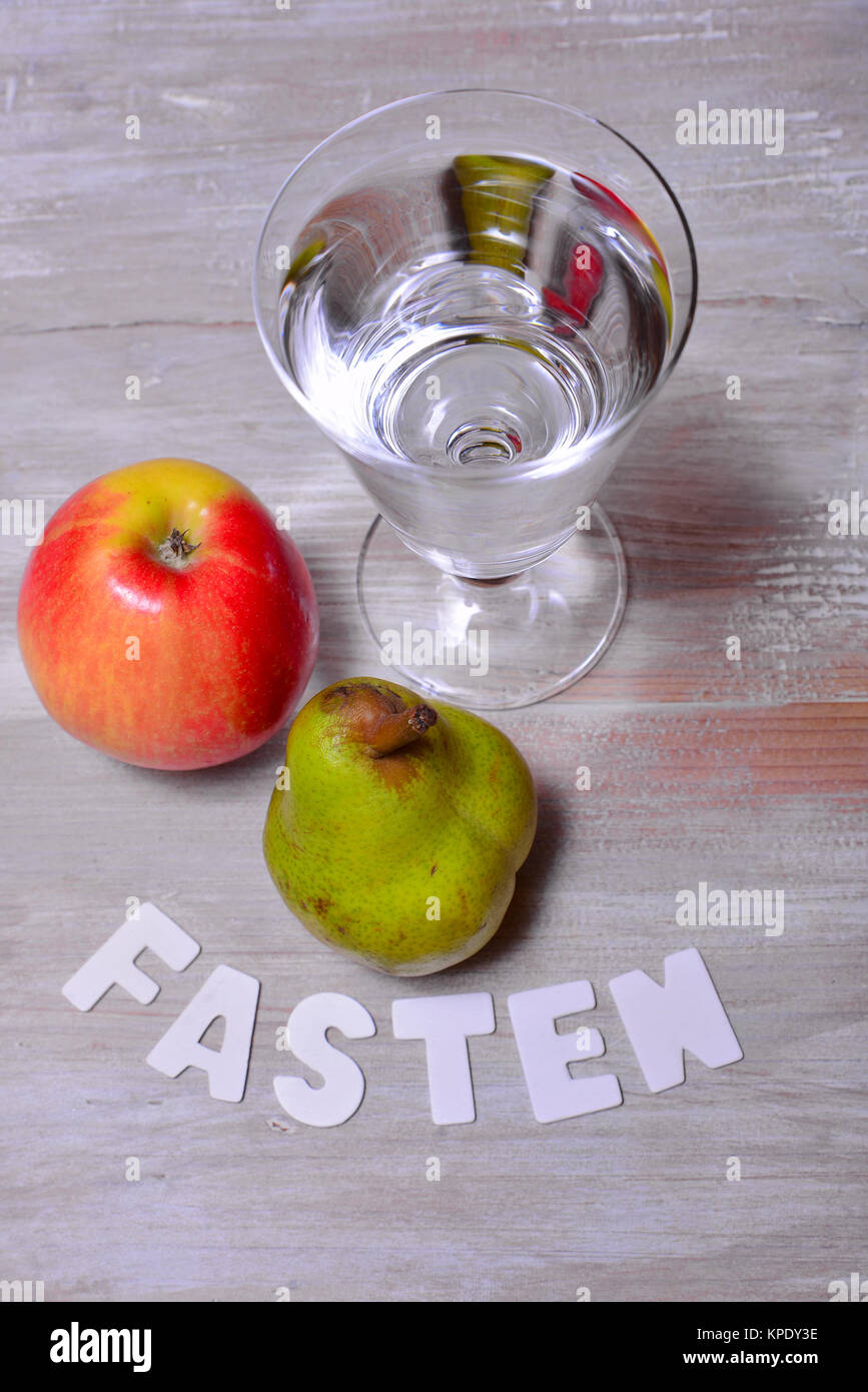 fasting tea letter wood Stock Photo - Alamy