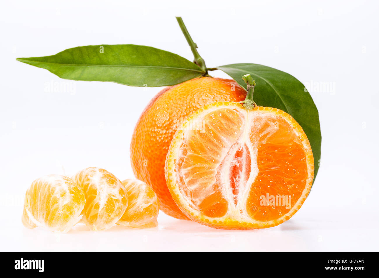 some fruits of clementine isolated on white background Stock Photo - Alamy