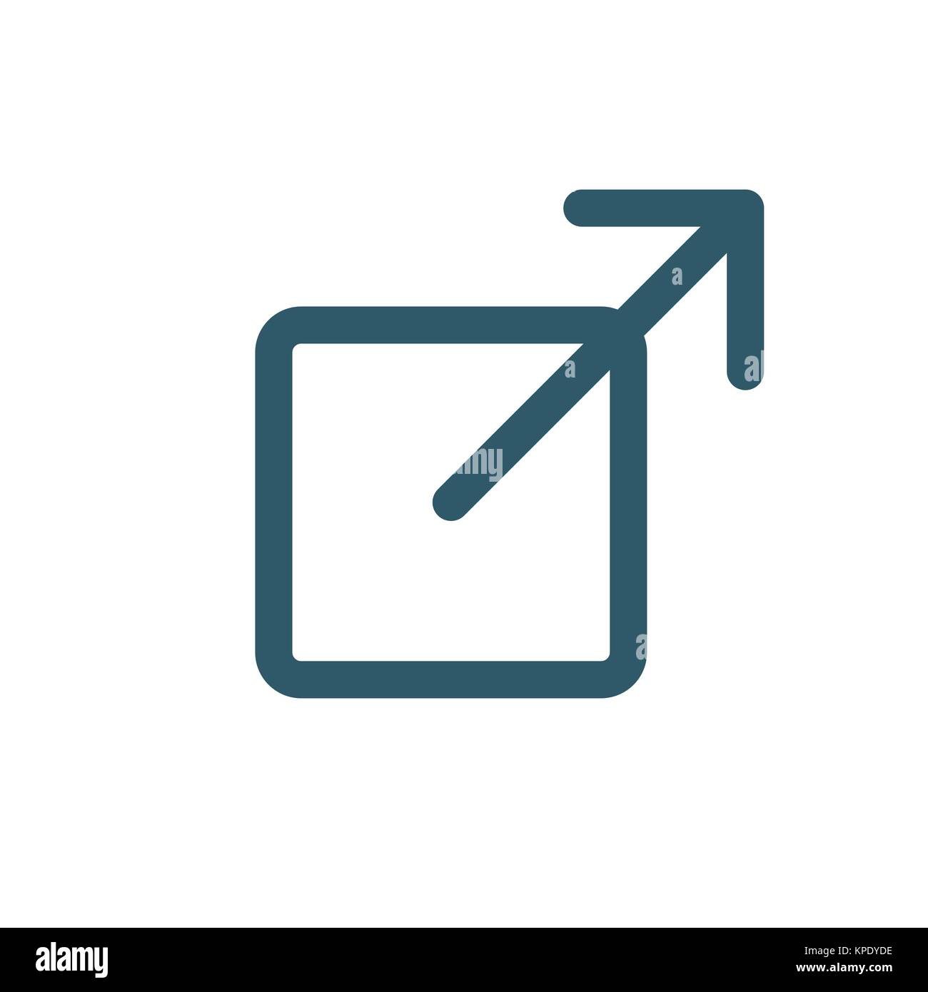 Logout / Exit Icon with Arrow and Box to Show Leaving a Site Stock ...