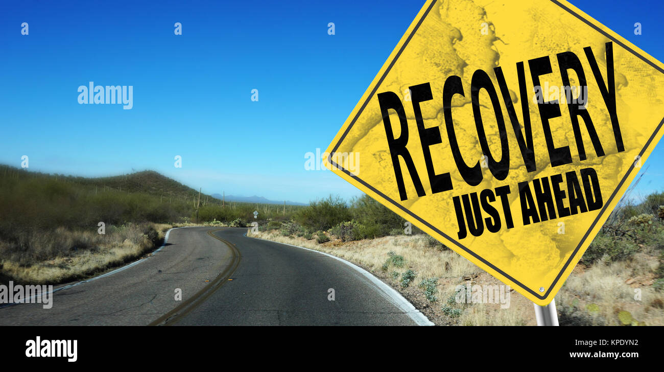 Recovery Just Ahead sign Stock Photo - Alamy