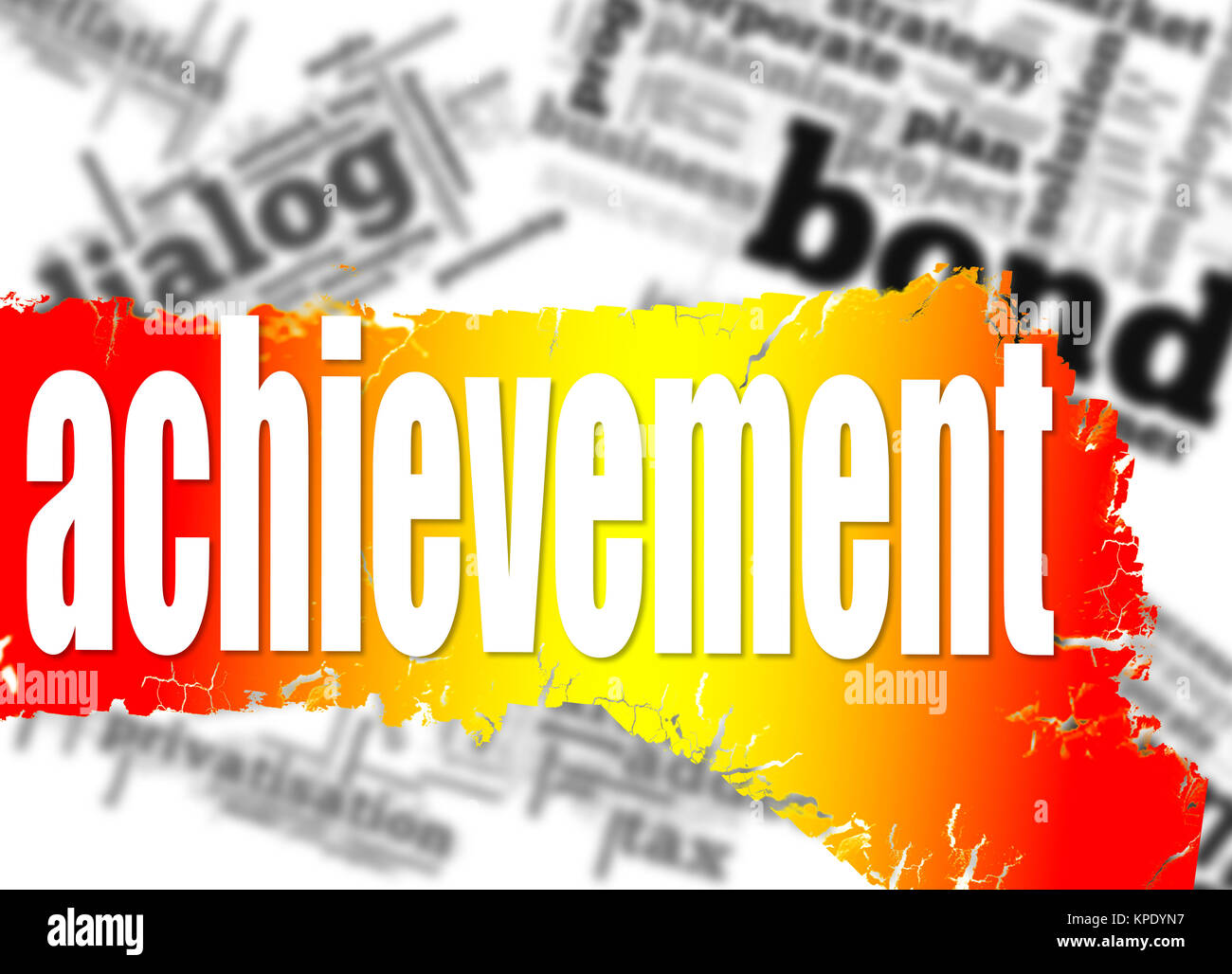 Word cloud with achievement word Stock Photo - Alamy