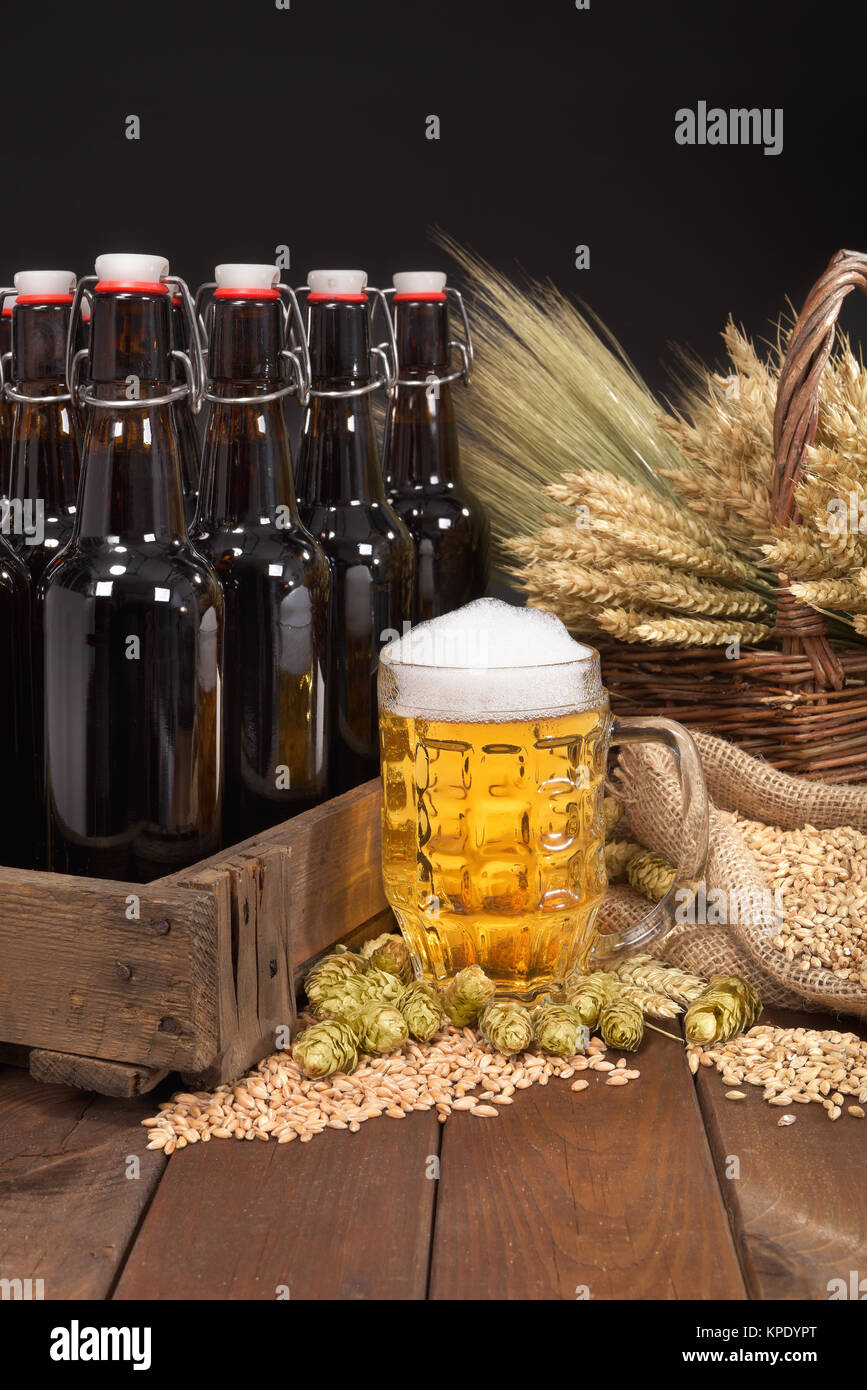 beer box with beer glass Stock Photo - Alamy