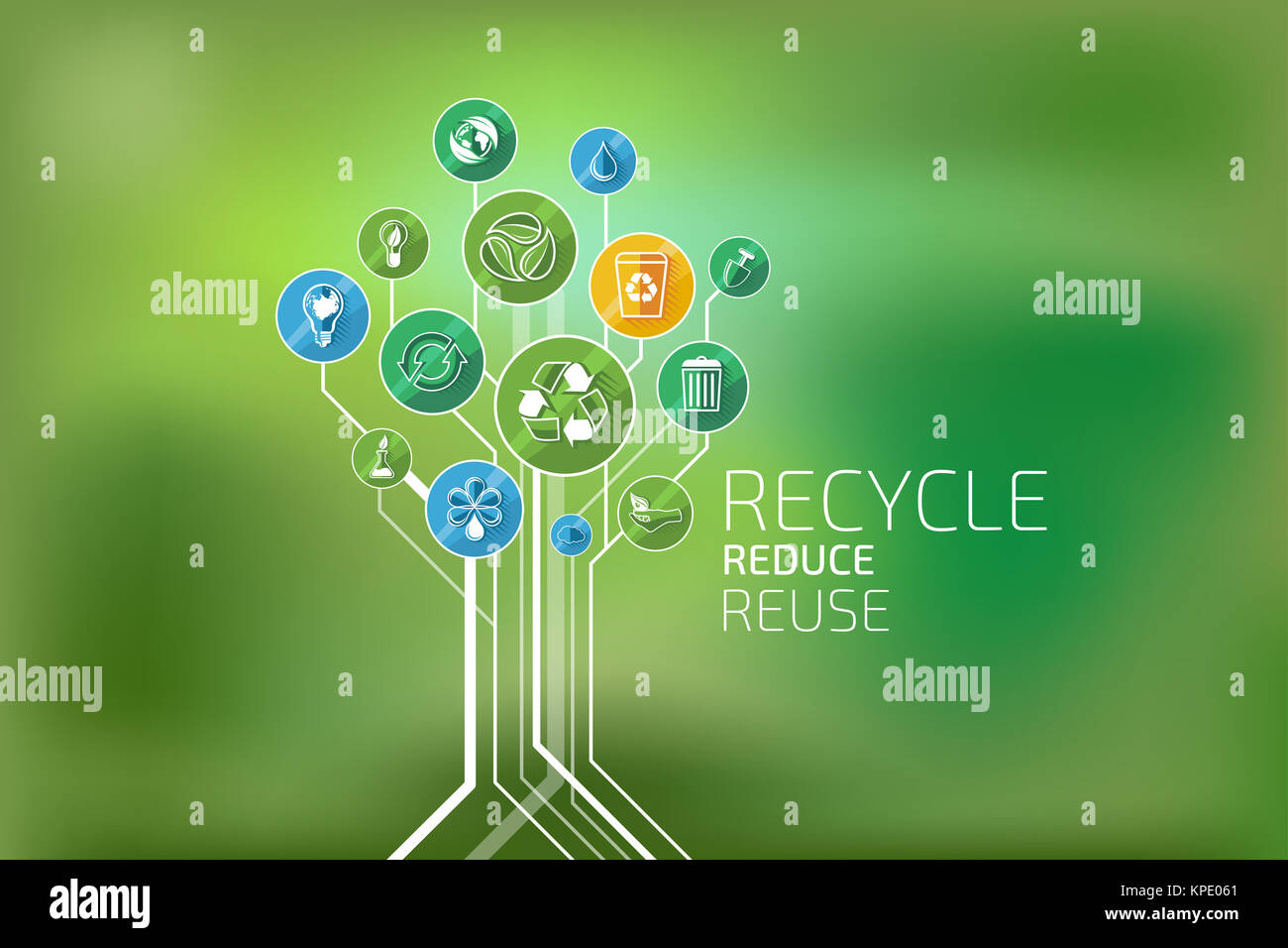 Ecology Infographic. Recycle, Reduce, Reuse Stock Photo - Alamy