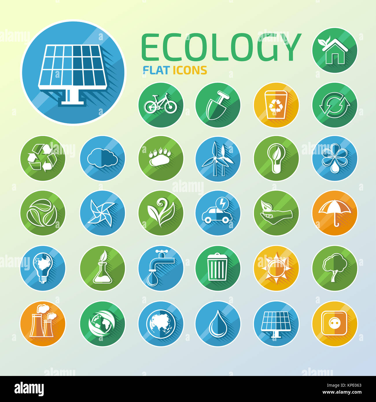 Ecology Icon Set Stock Photo - Alamy
