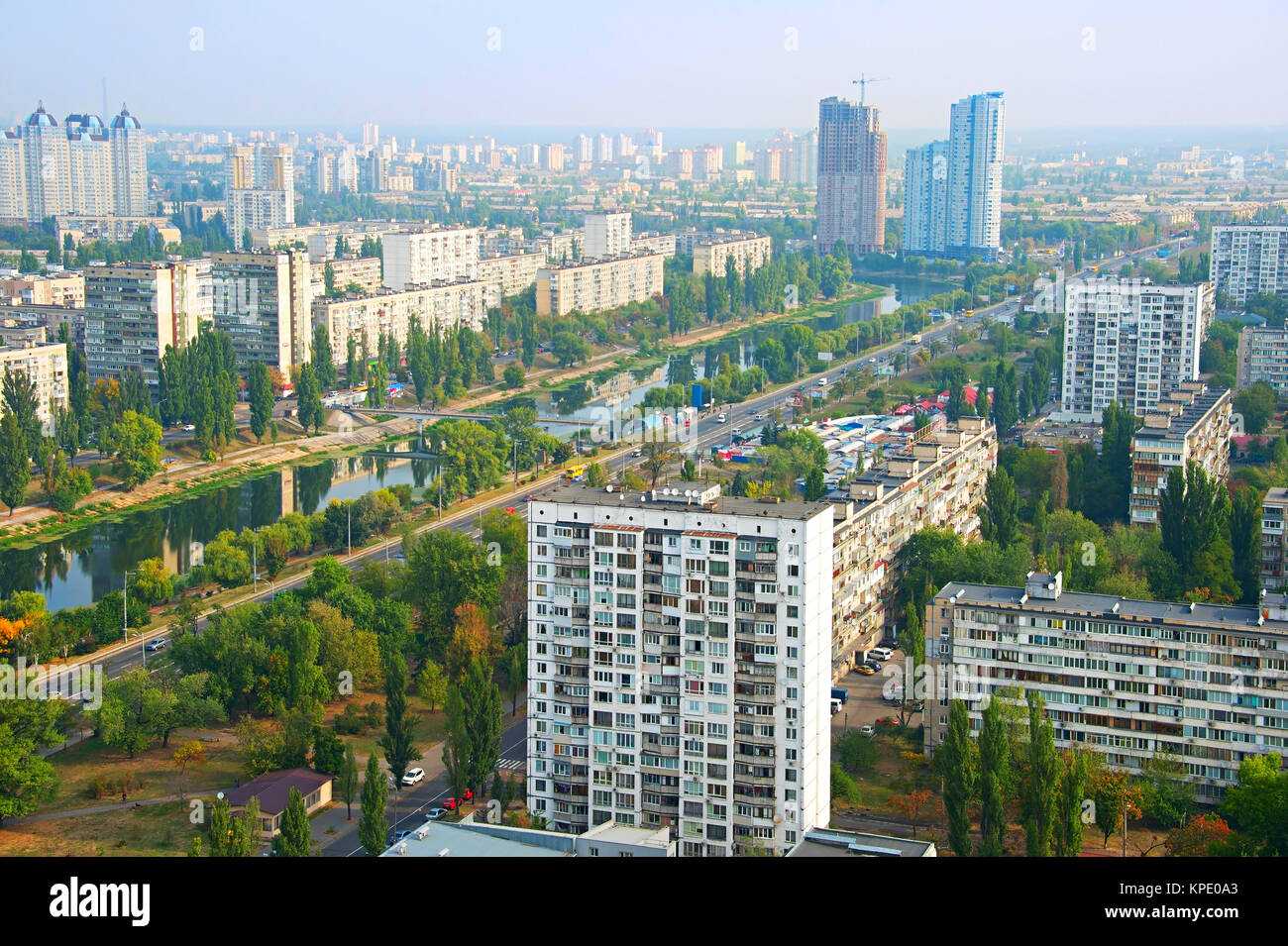 Kiev aerial view, Ukraine Stock Photo - Alamy