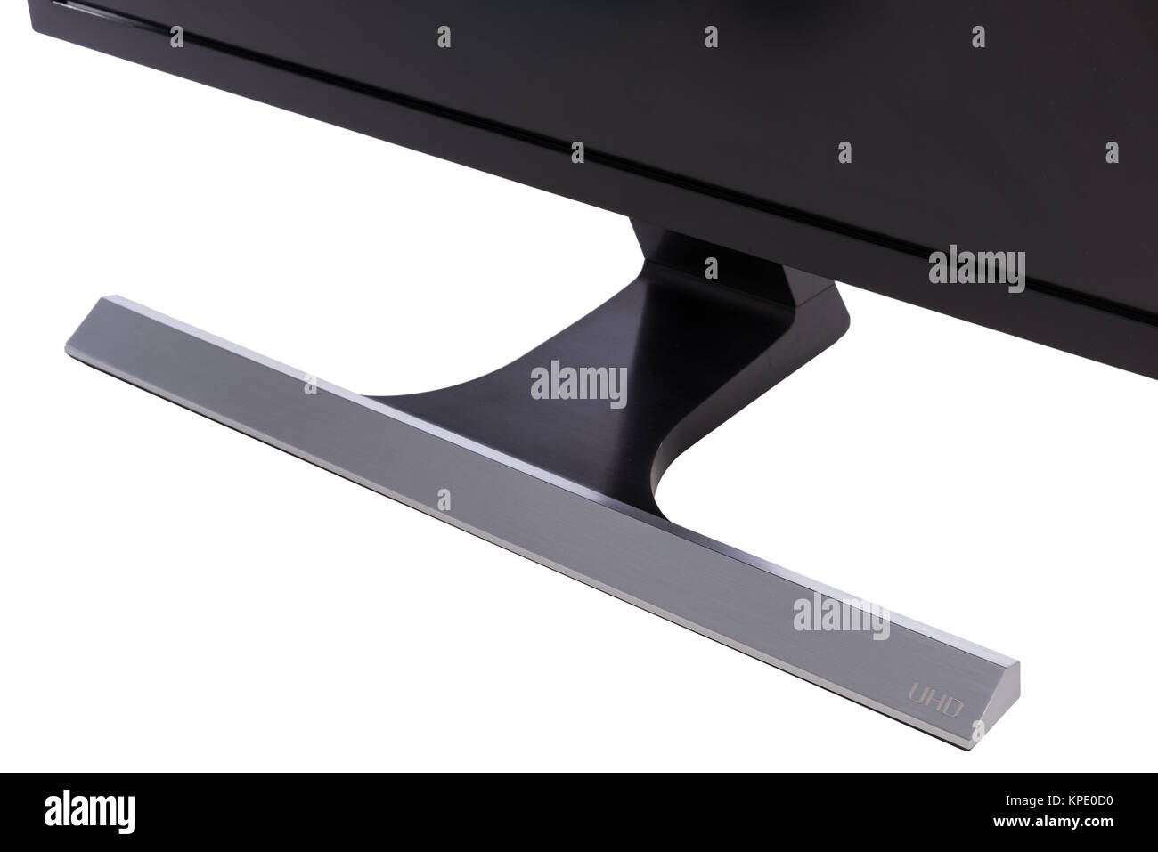 Close up on the design foothold of a modern computer LCD display Stock ...