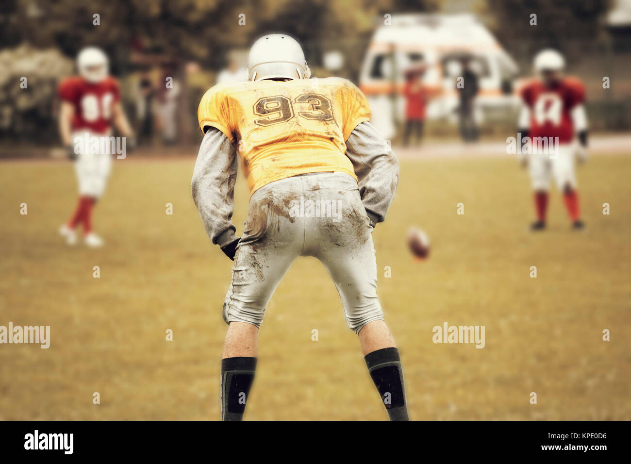America football player Stock Photo - Alamy