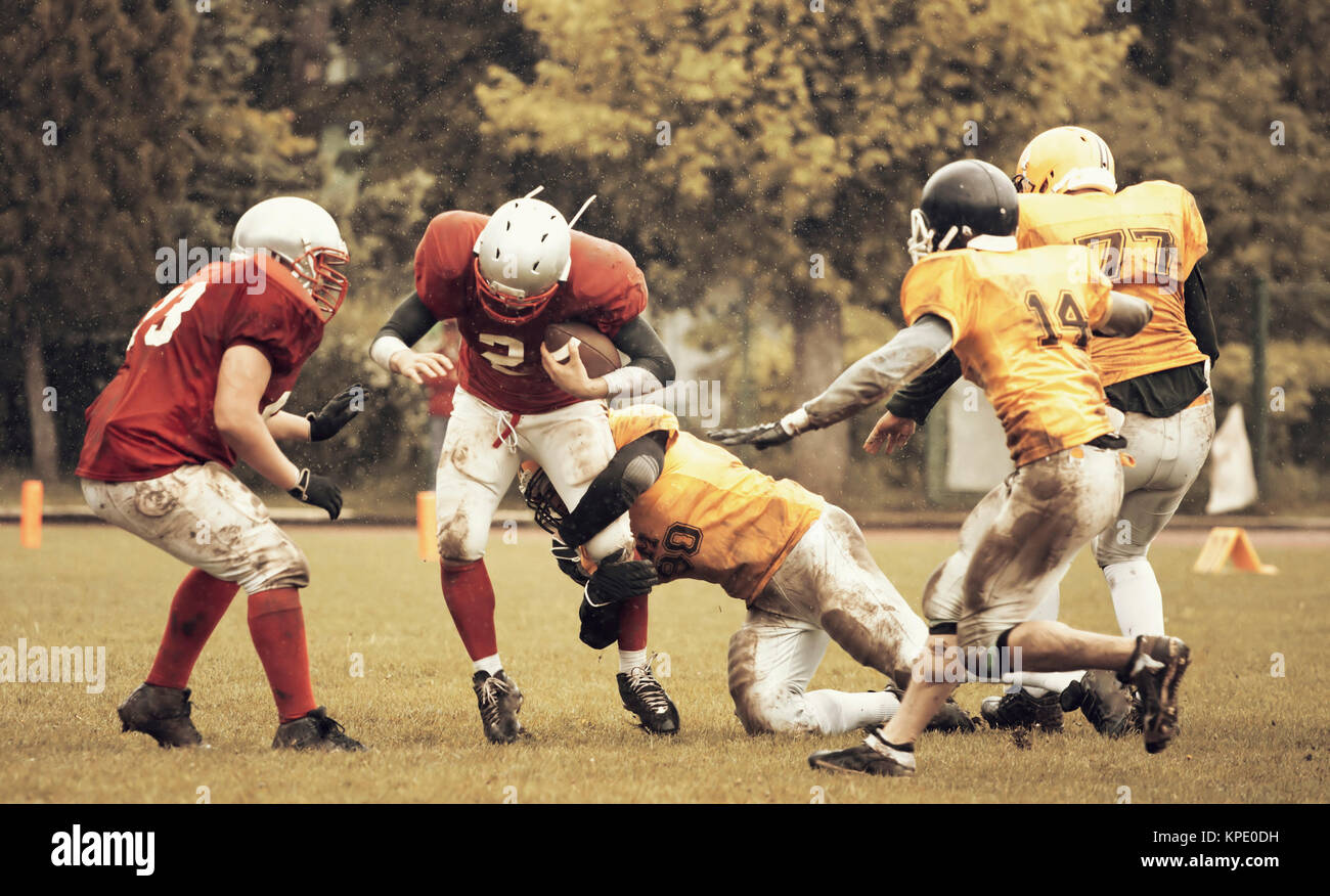 American football game Stock Photo - Alamy