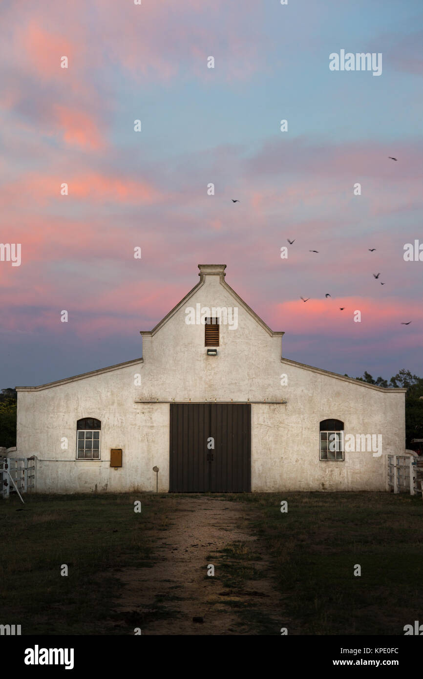 Old Horse Stables at Sunrise Stock Photo - Alamy
