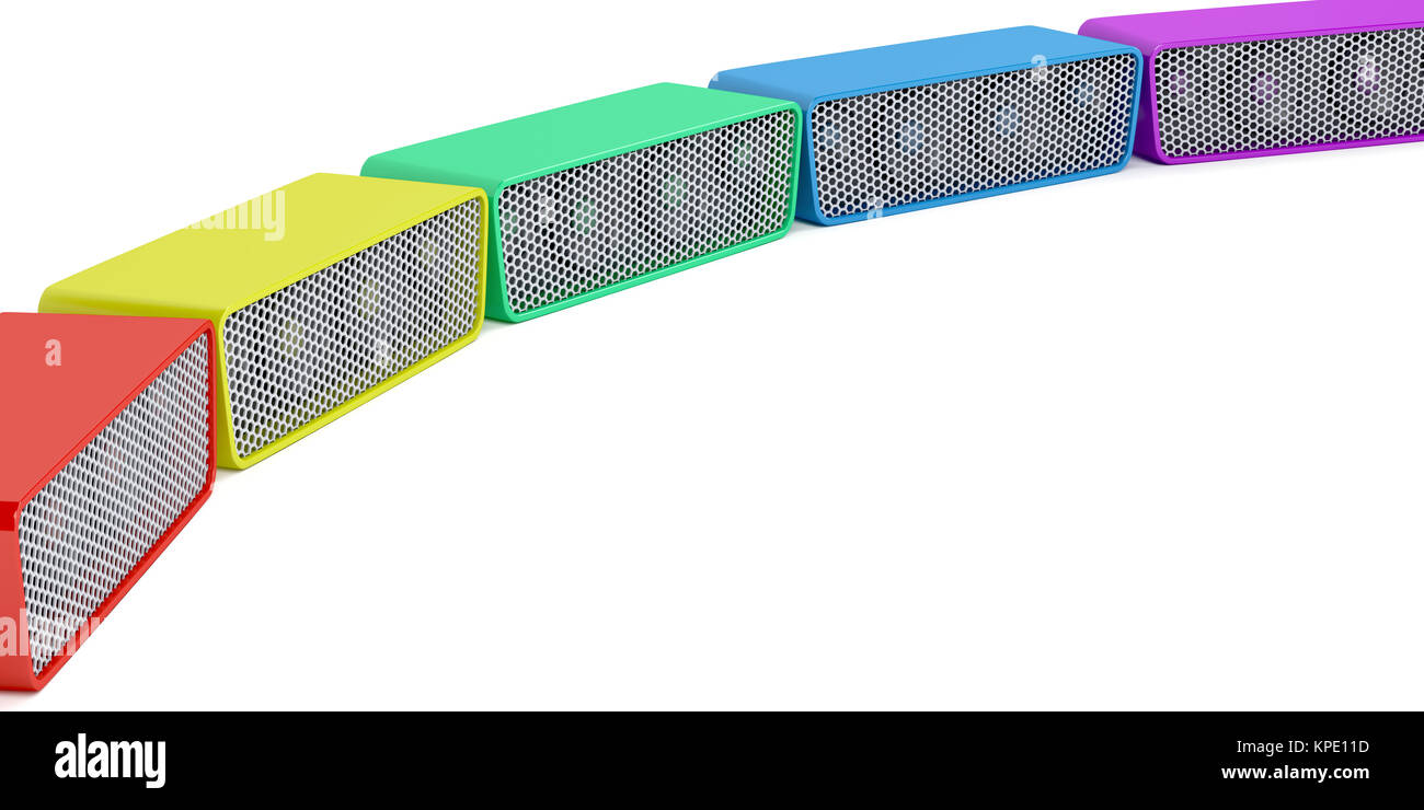 Colorful wireless speakers Stock Photo - Alamy