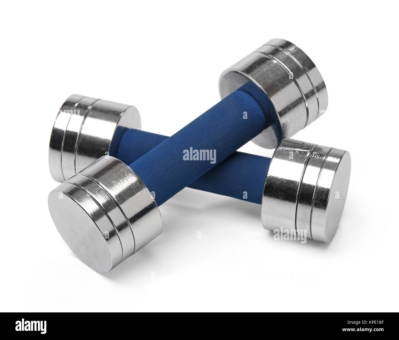 Pair of dumbbells isolated Stock Photo - Alamy