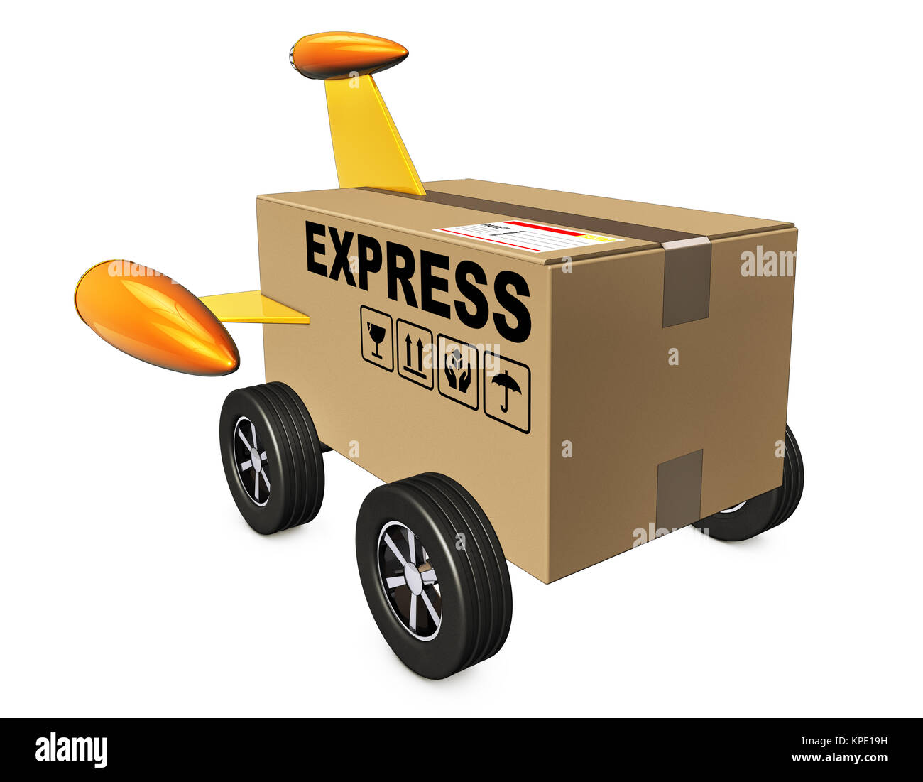 Parcels transport Cut Out Stock Images & Pictures - Alamy
