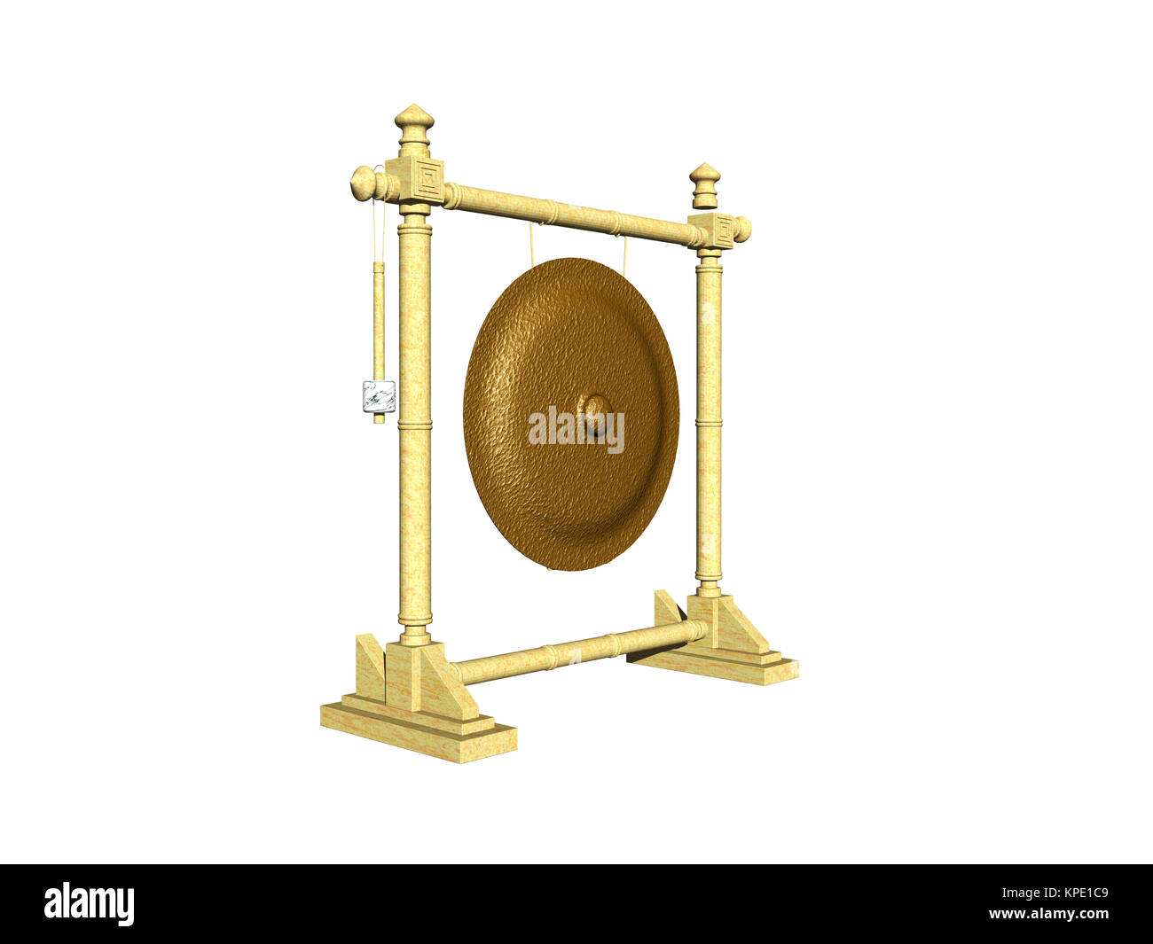 Asian gong free-hanging Stock Photo - Alamy