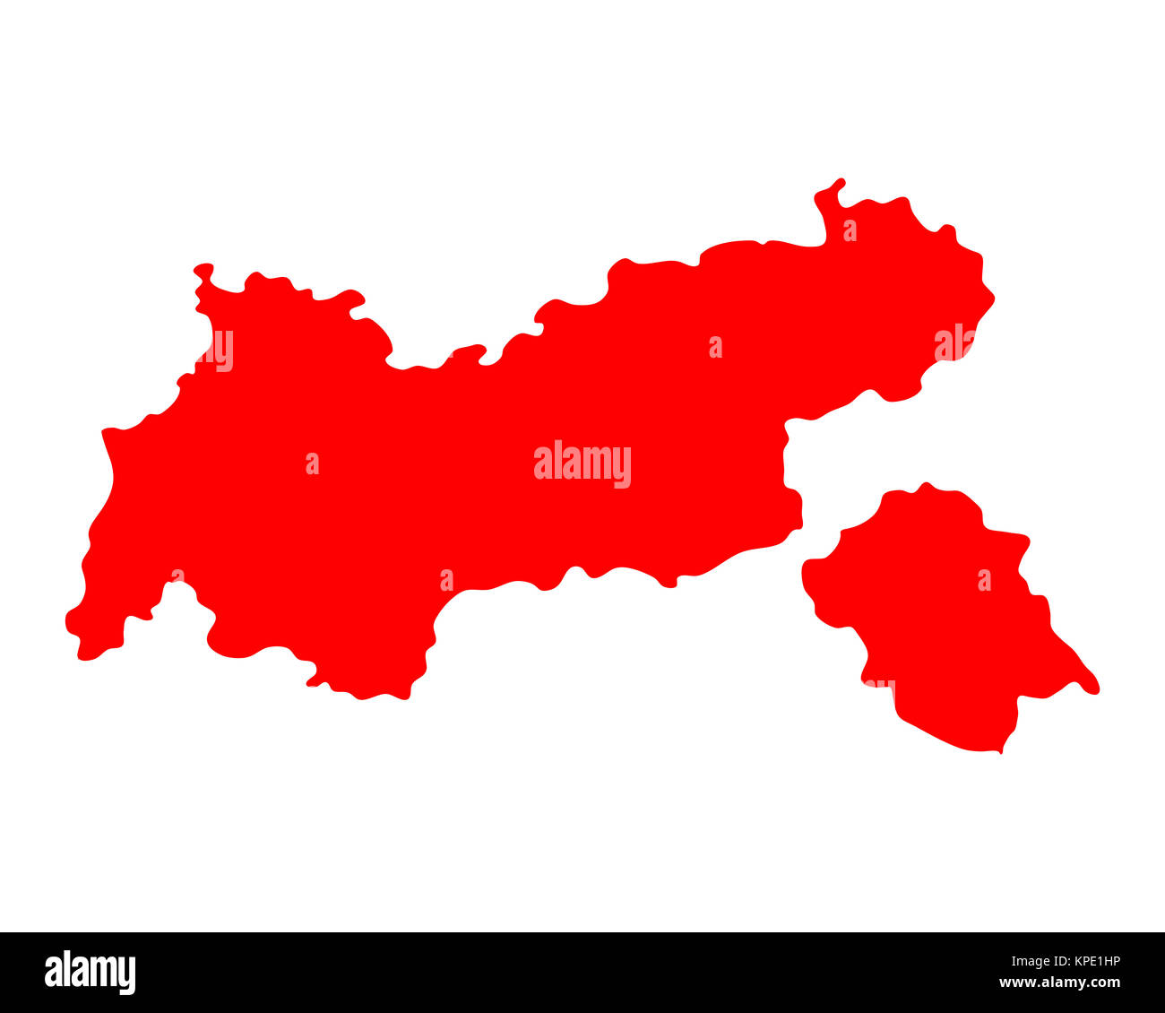 Karte von Tirol Stock Photo - Alamy