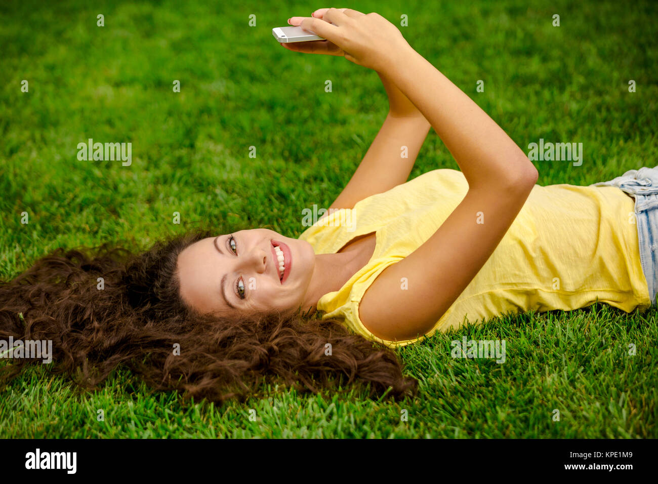 Sending a text message Stock Photo - Alamy