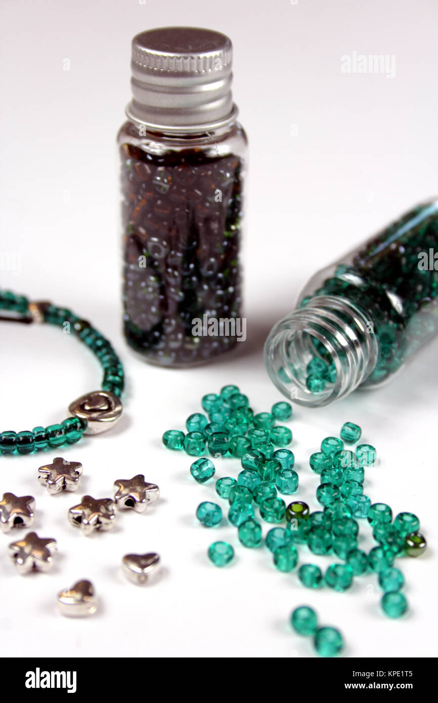 crafts glass beads and accessories for jewelry Stock Photo - Alamy