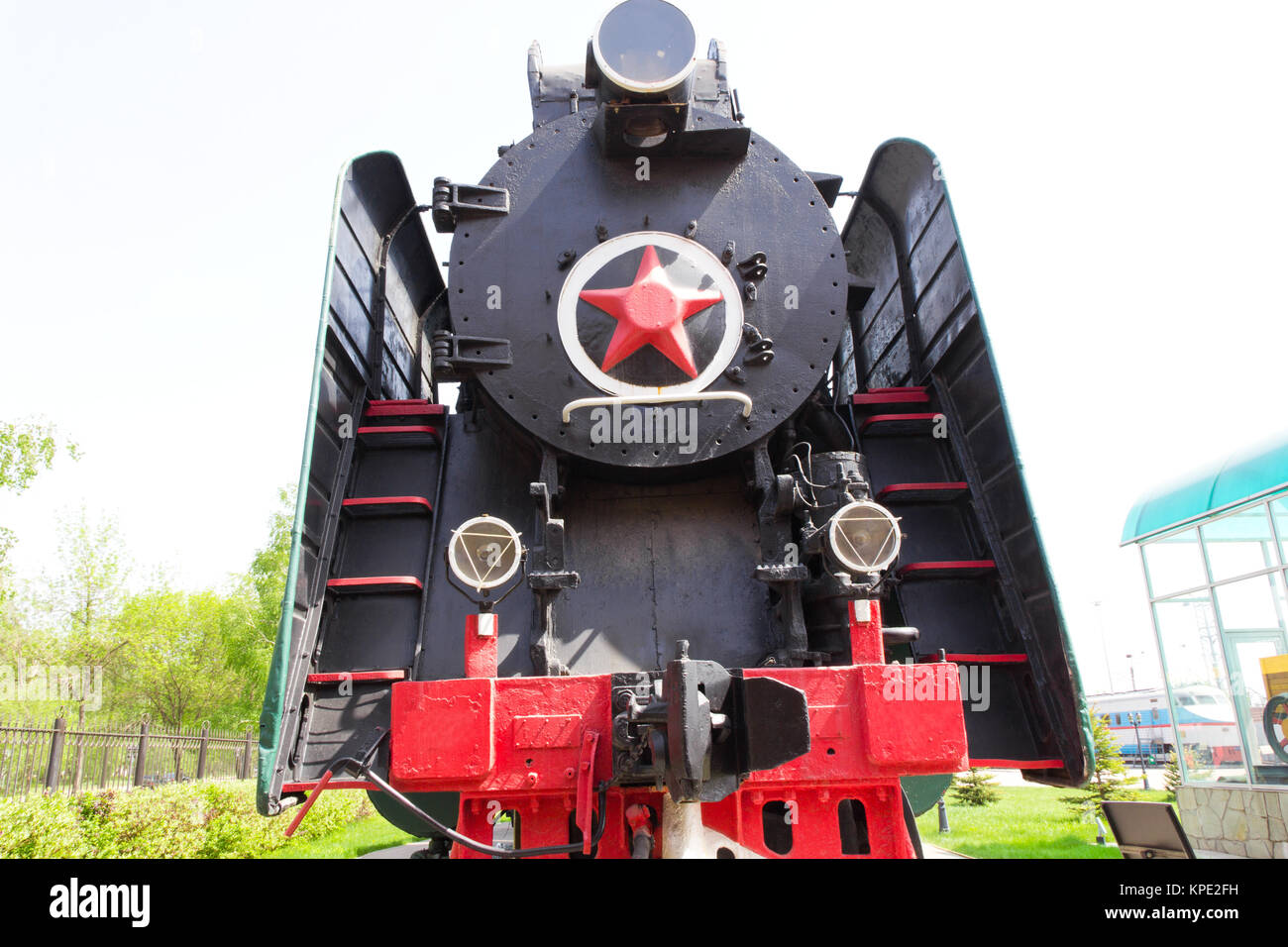 Rail road locomotive Stock Photo - Alamy