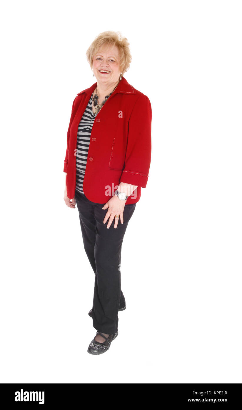 Lovely senior woman standing Stock Photo - Alamy