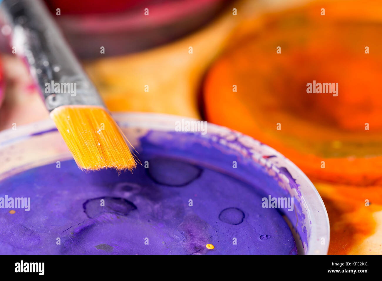 Paintbrush Close Up Stock Photo - Alamy