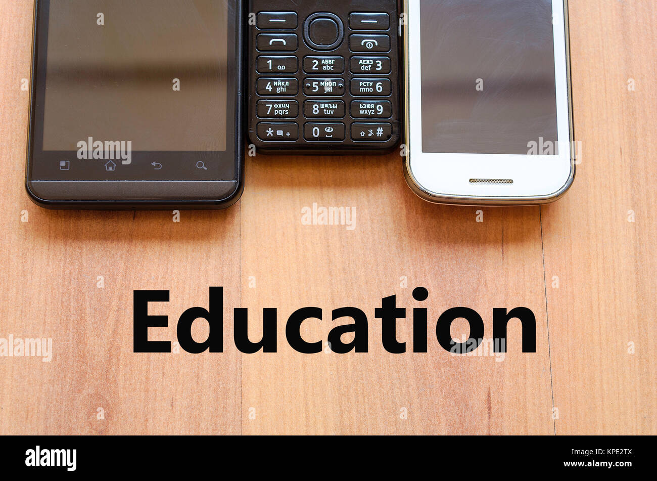 Mobile Telephones text concept Stock Photo - Alamy