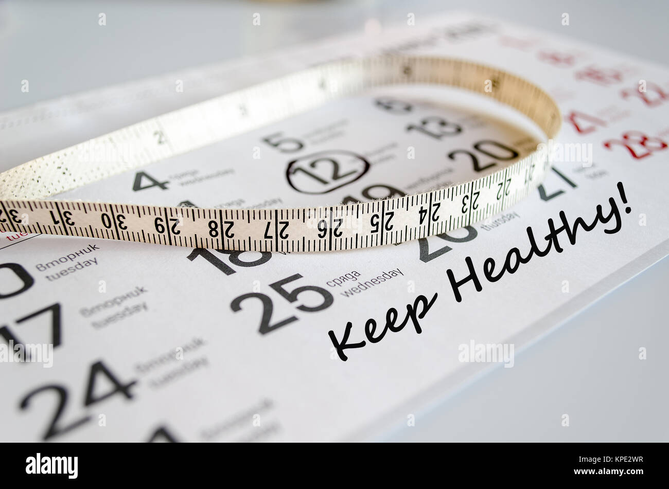 Keep Healthy text concept Stock Photo - Alamy