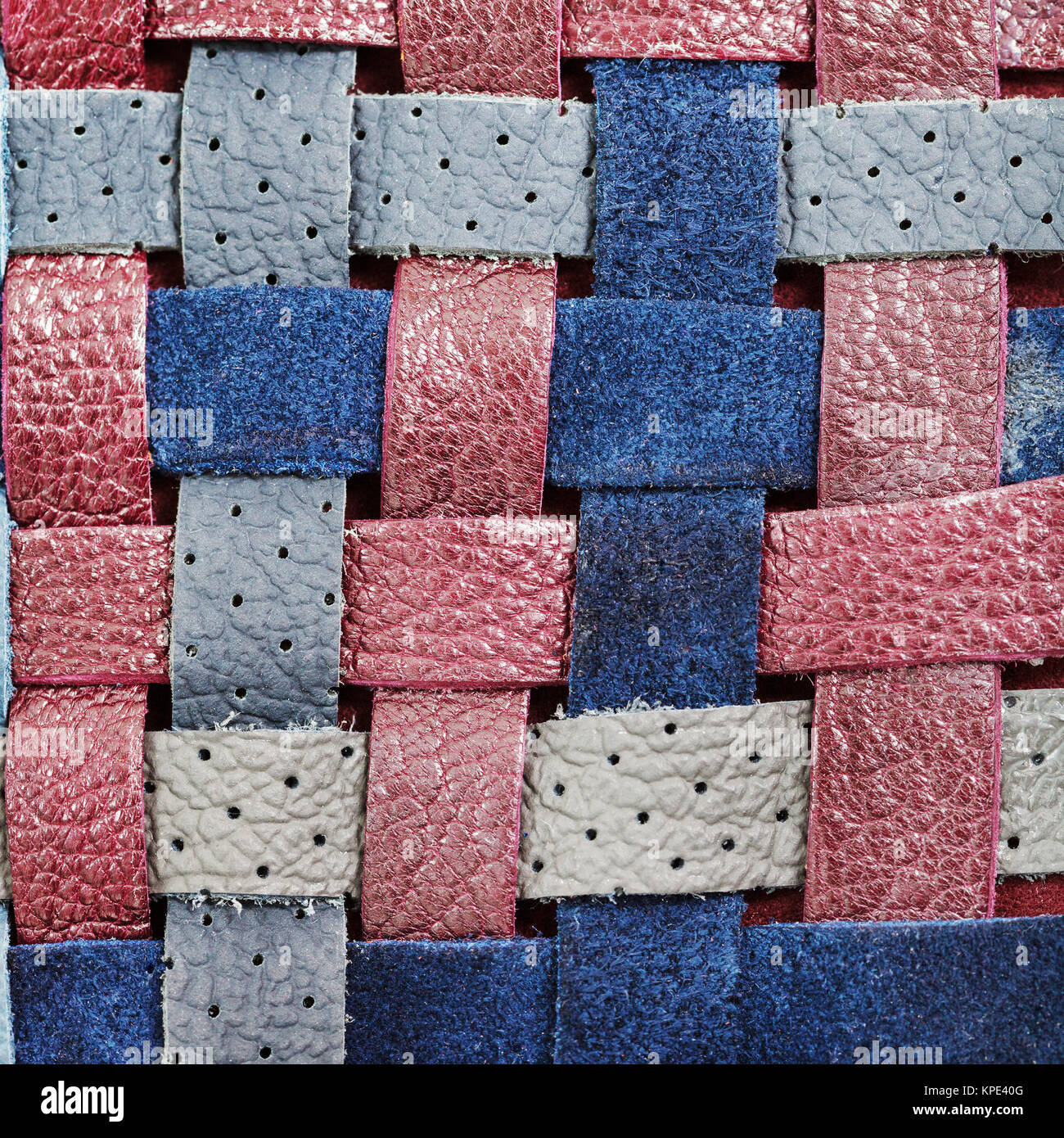 braided leather strips close up Stock Photo - Alamy