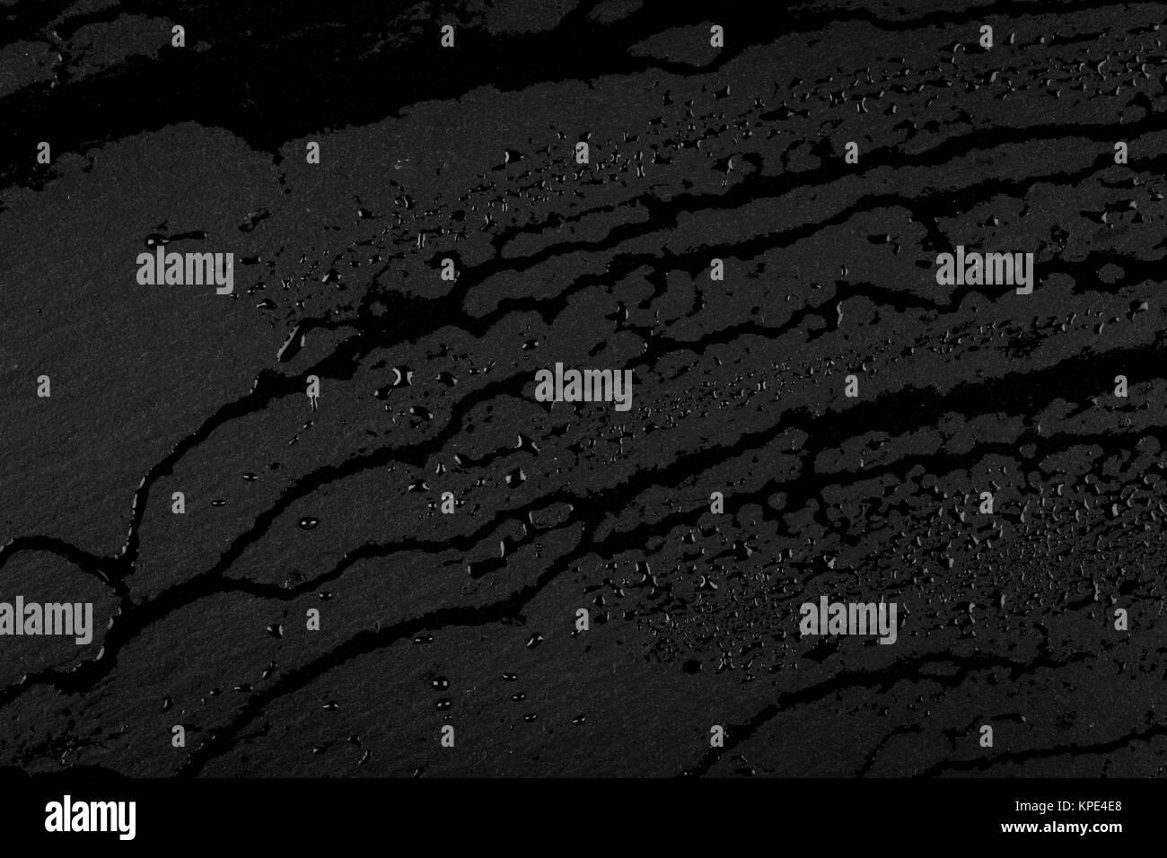 Wet black stone wallpaper Black and White Stock Photos & Images - Alamy