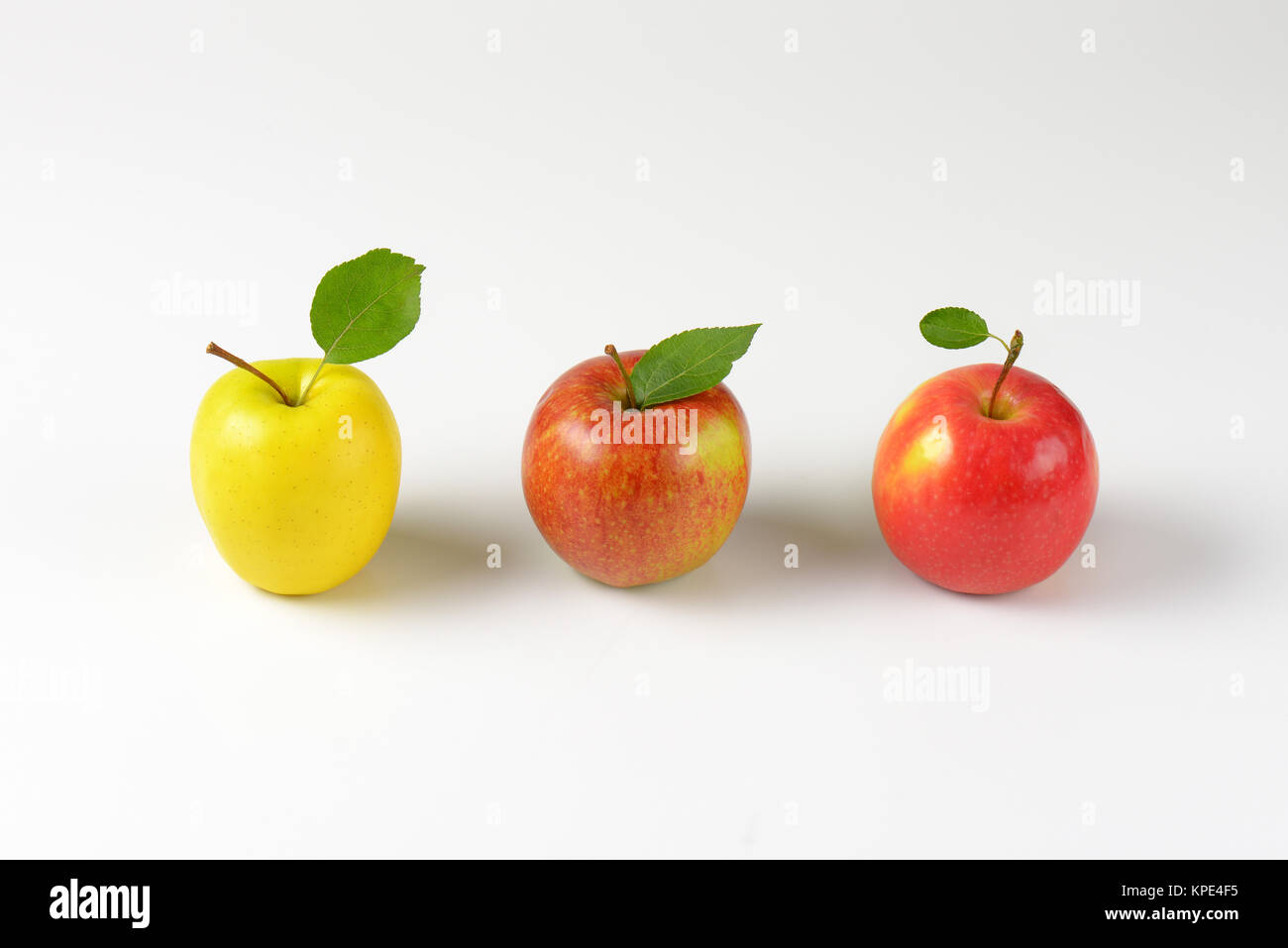 three apple varieties Stock Photo - Alamy