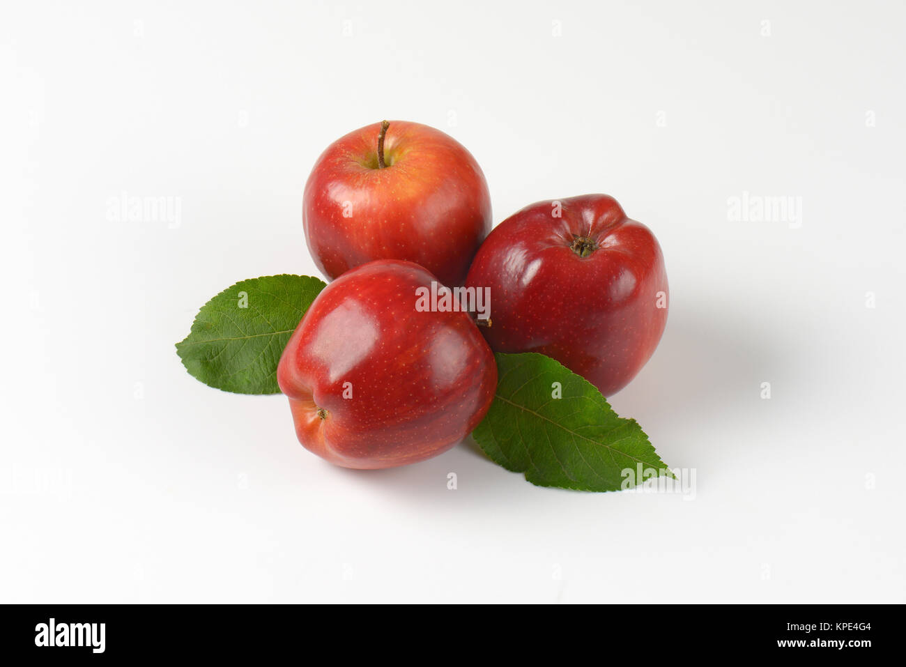 glossy red apples Stock Photo - Alamy