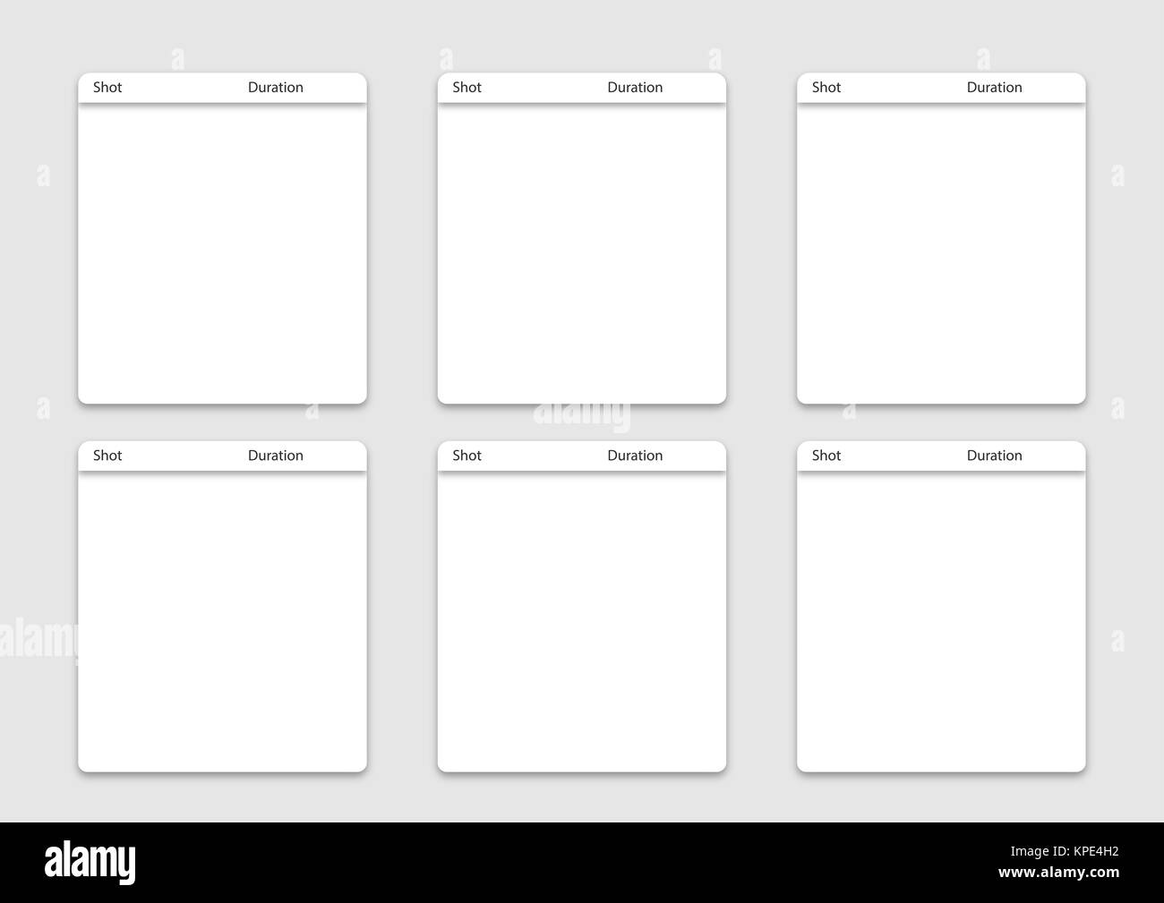 6 square frame Artist storyboard template Stock Photo - Alamy