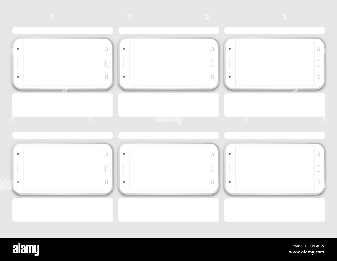 phone layout of presentation template Stock Photo - Alamy