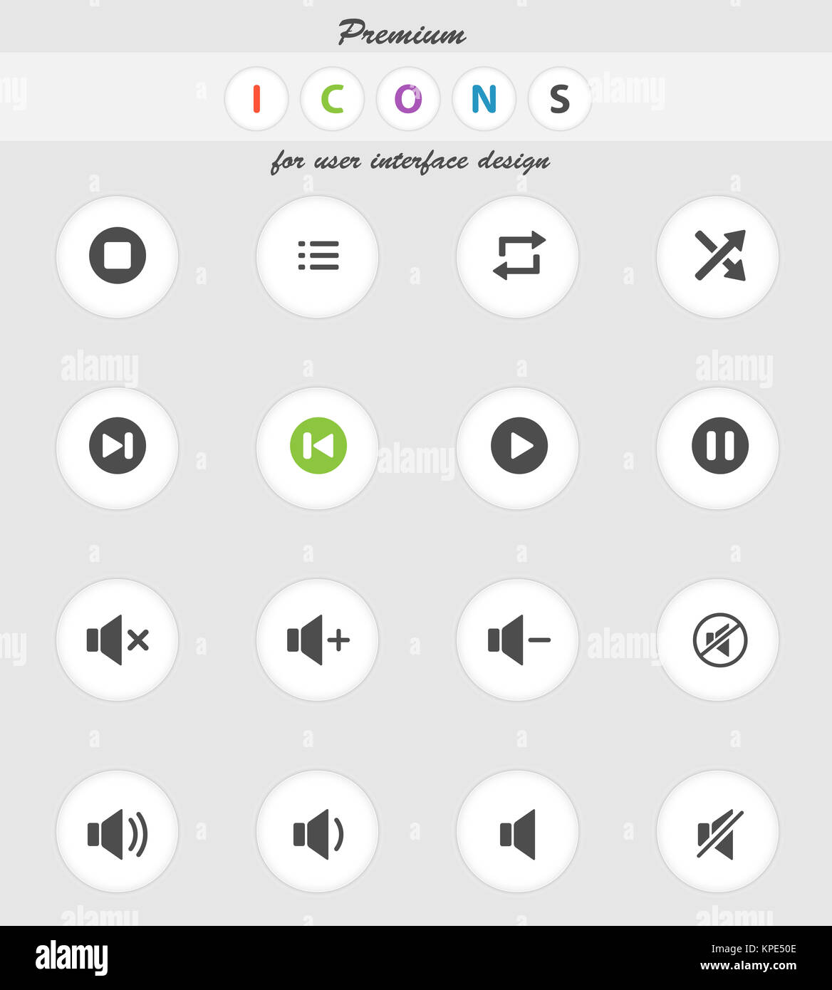 Media player icons Stock Photo - Alamy