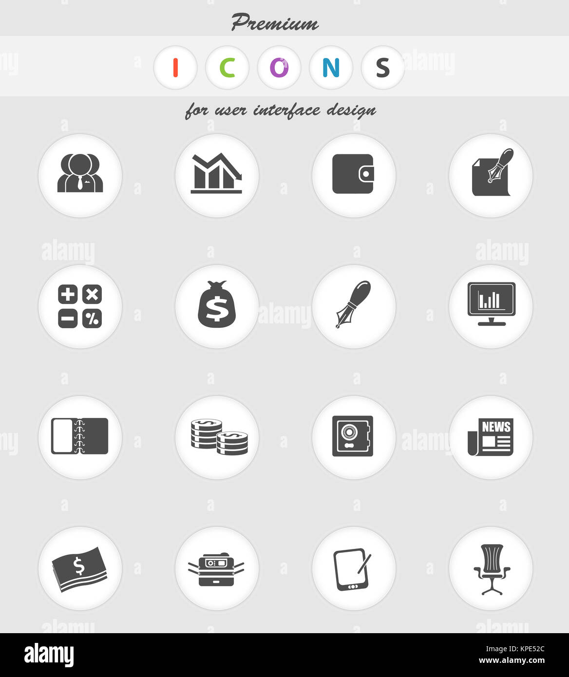 Business simple icons Stock Photo - Alamy