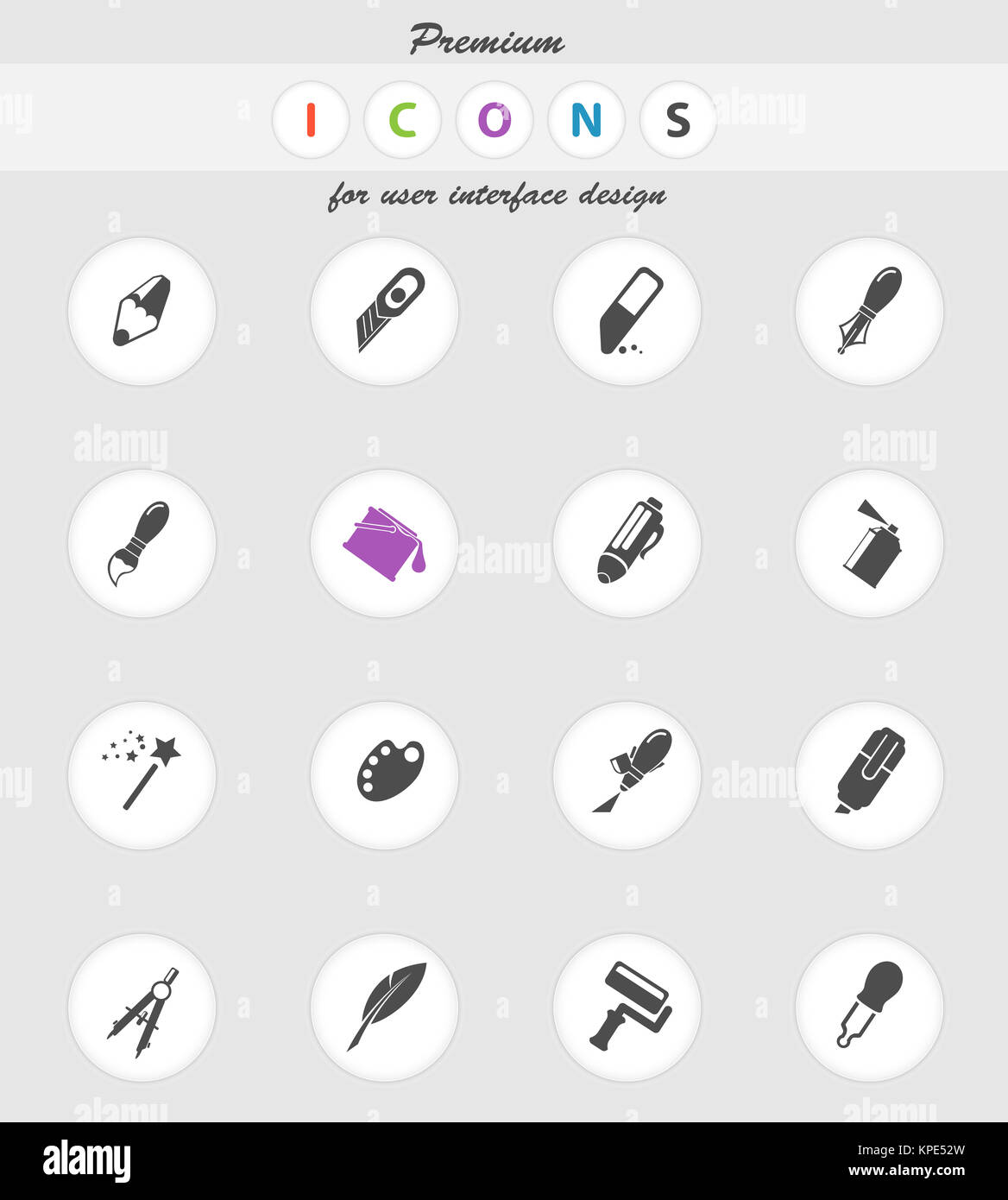 Design tools icons Stock Photo - Alamy