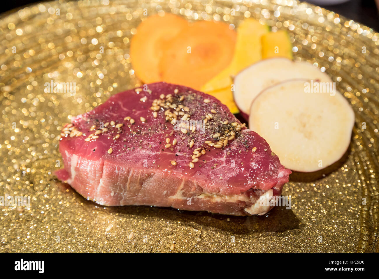 Japanese wagyu fillet yakiniku Stock Photo - Alamy
