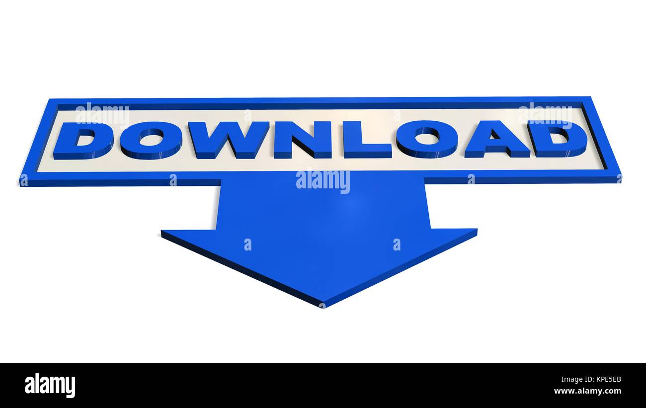 Download-Zeichen und Pfeil auf weiÃŸem Hintergrund Stock Photo - Alamy