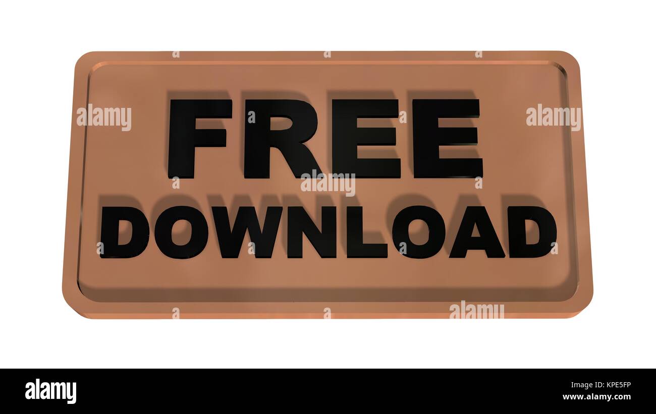 Free download button on white background Stock Photo - Alamy