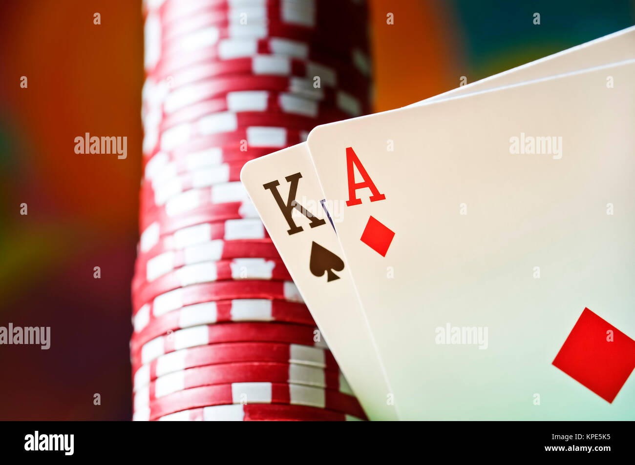 Playing cards 21 black jack hi-res stock photography and images - Alamy