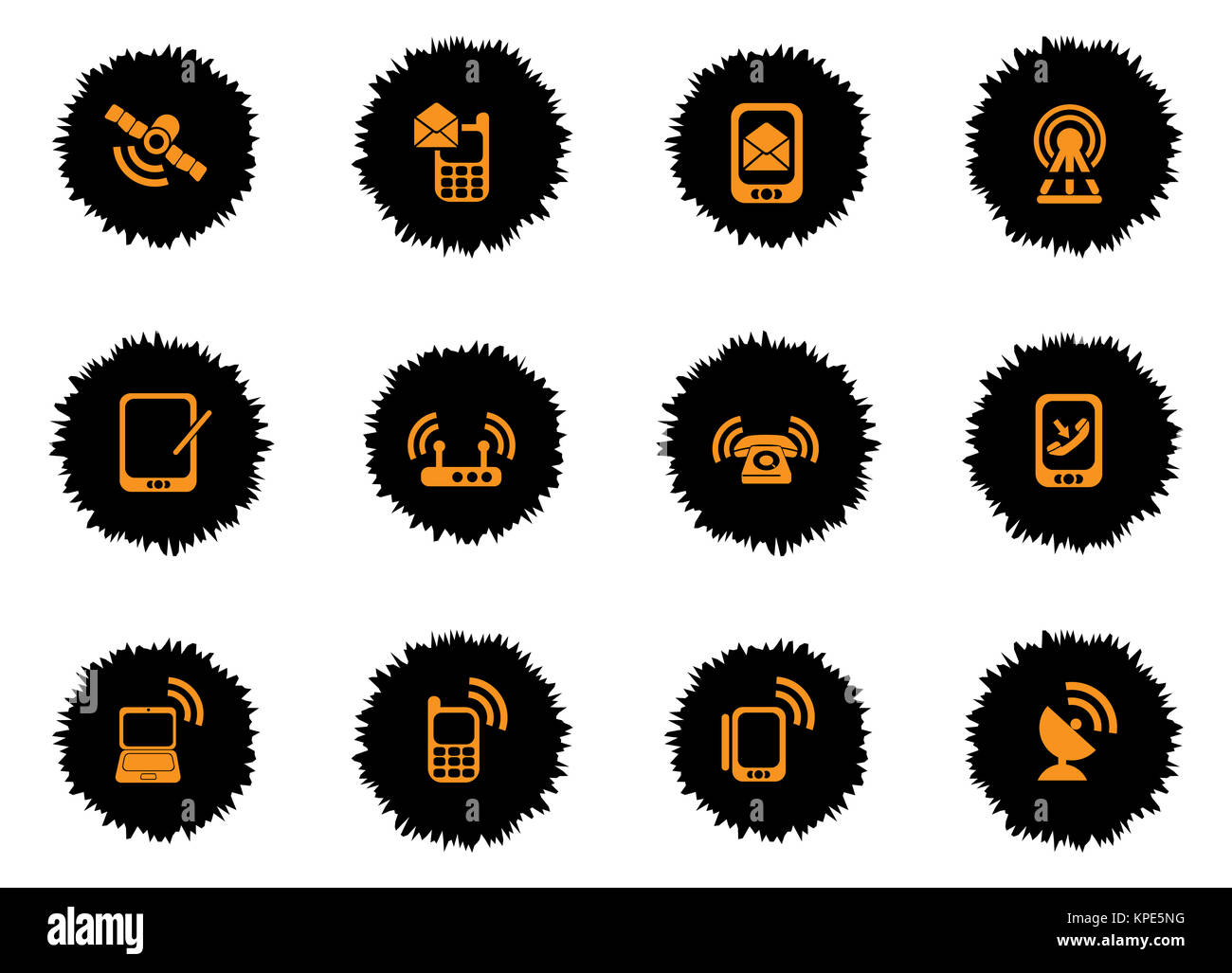 Mobile Icons set Stock Photo - Alamy