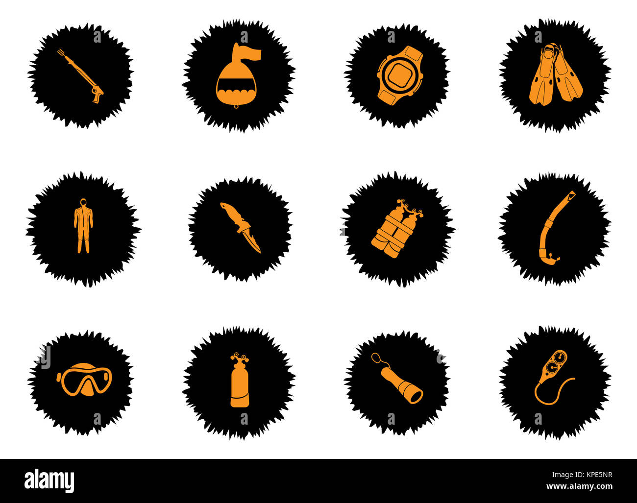 Diving icon set Stock Photo - Alamy