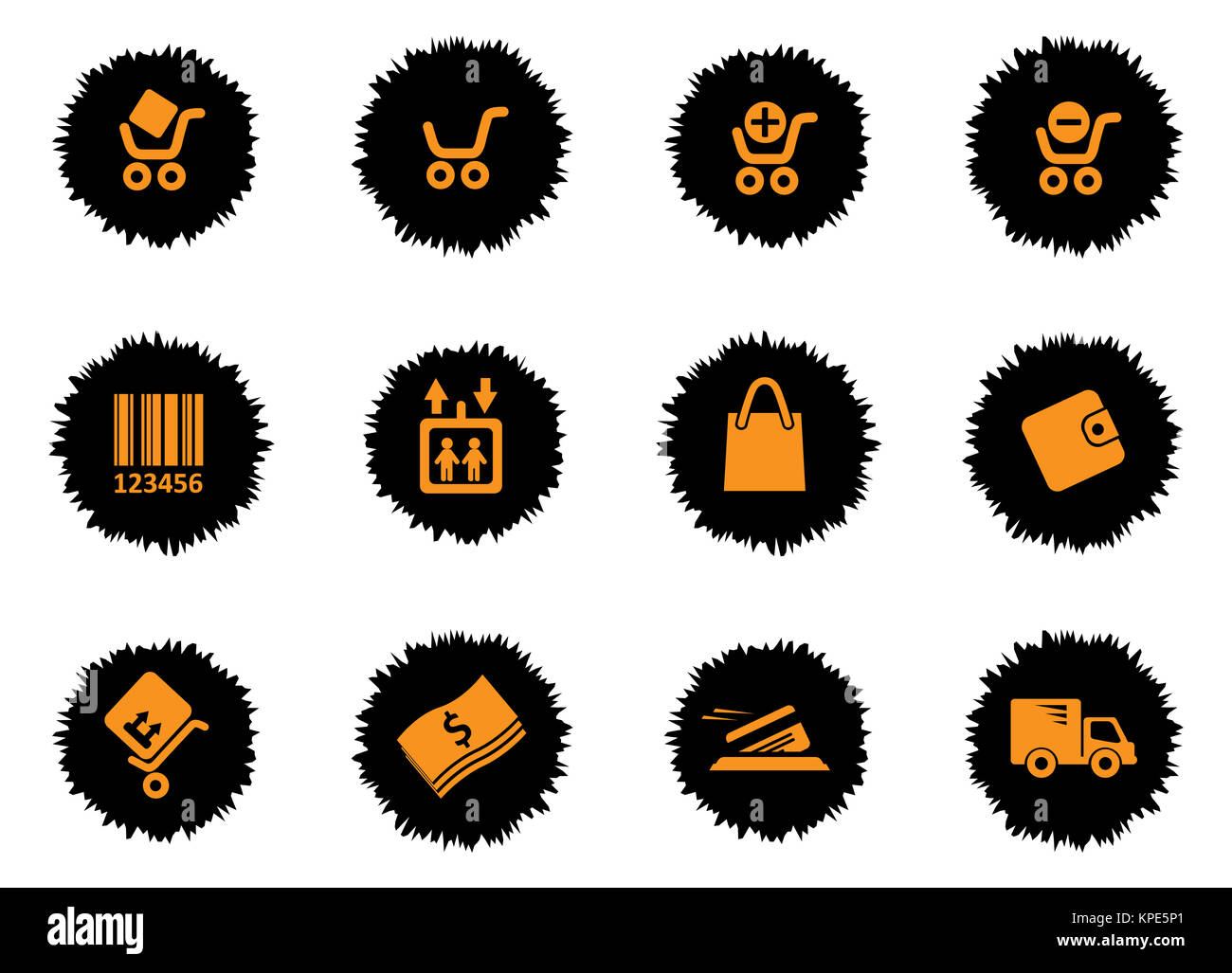 Shopping icons set Stock Photo - Alamy