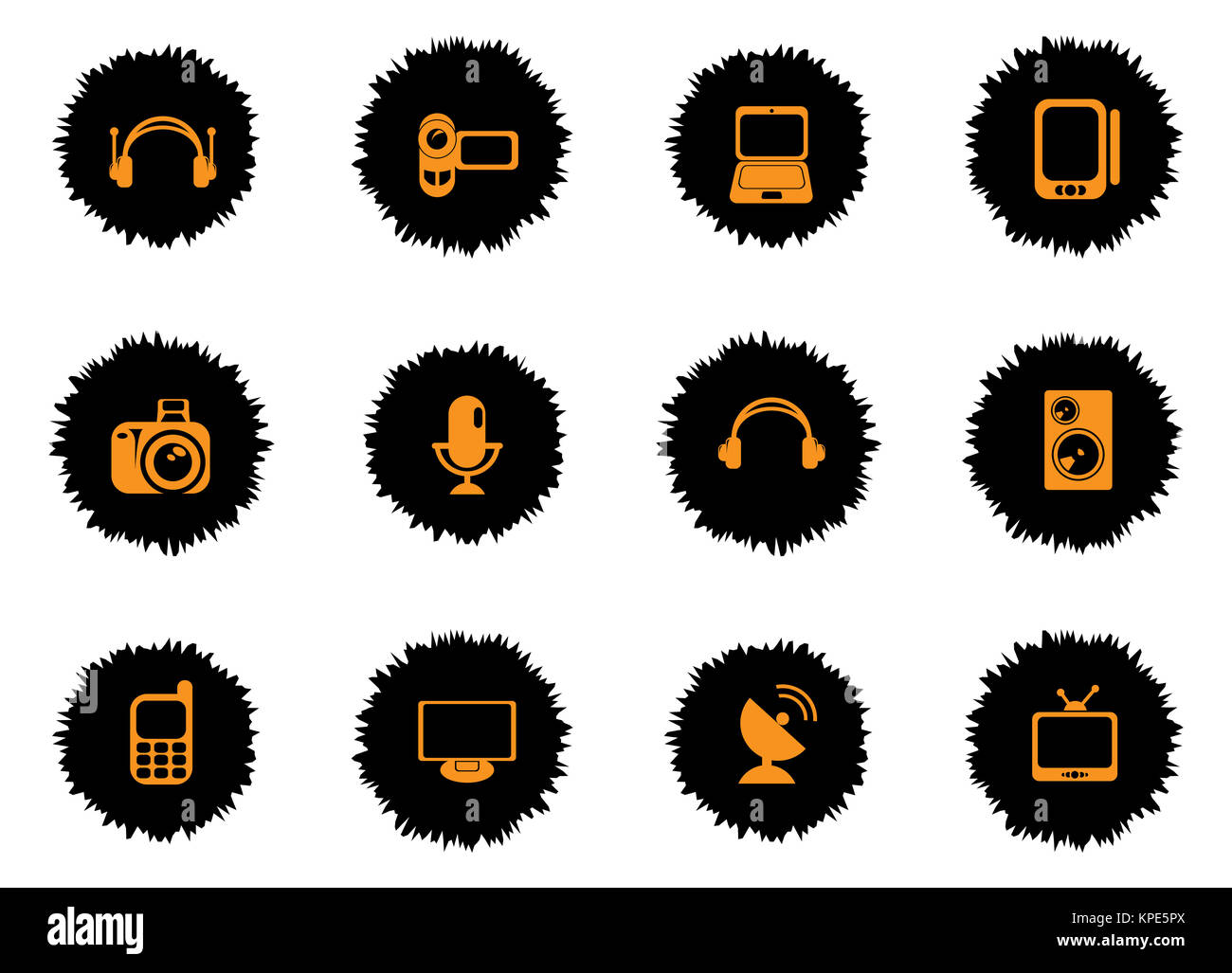 media icons set Stock Photo - Alamy