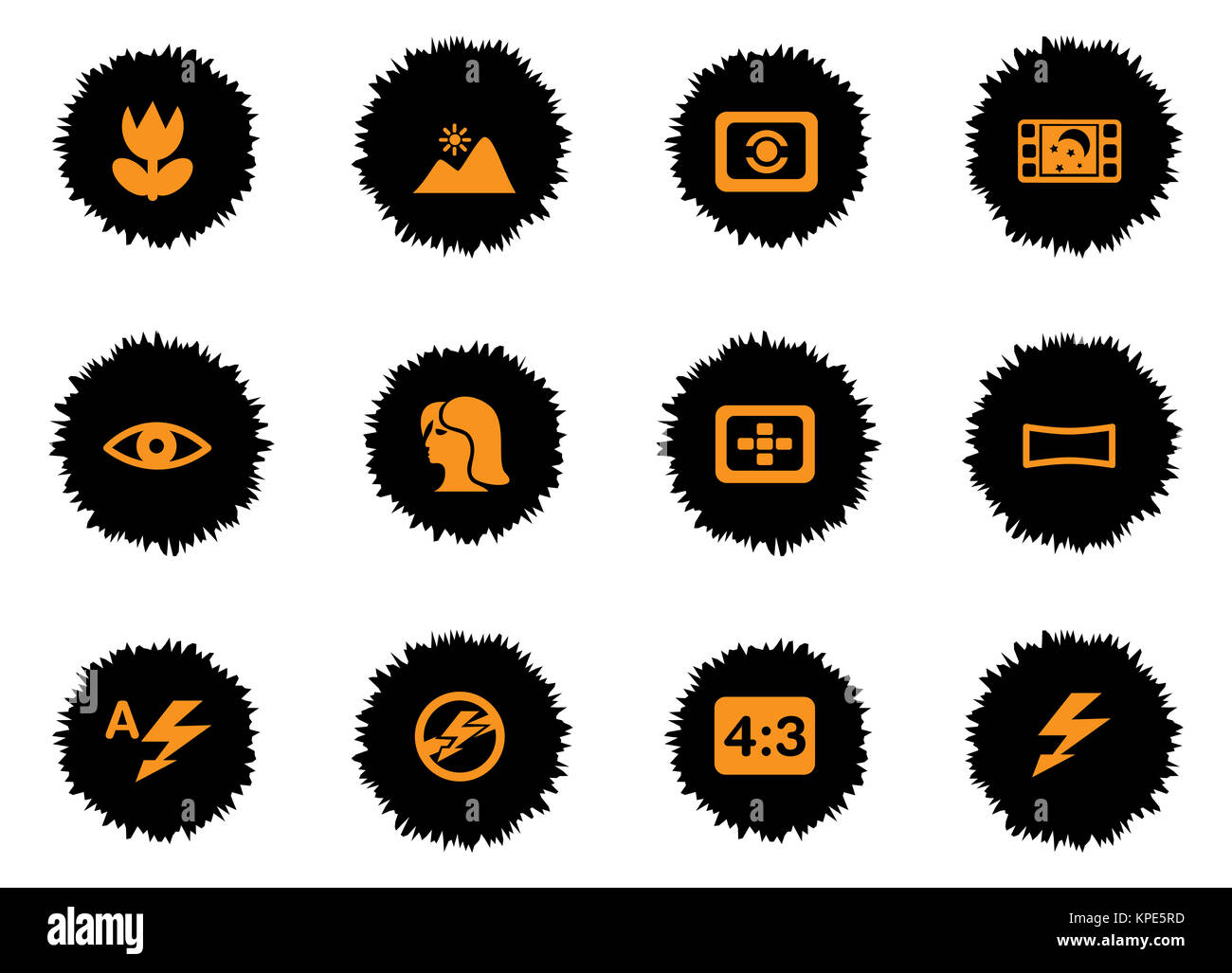 Photo modes icons set Stock Photo - Alamy