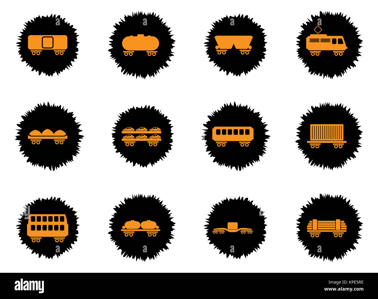 rail-freight traffic icons Stock Photo - Alamy