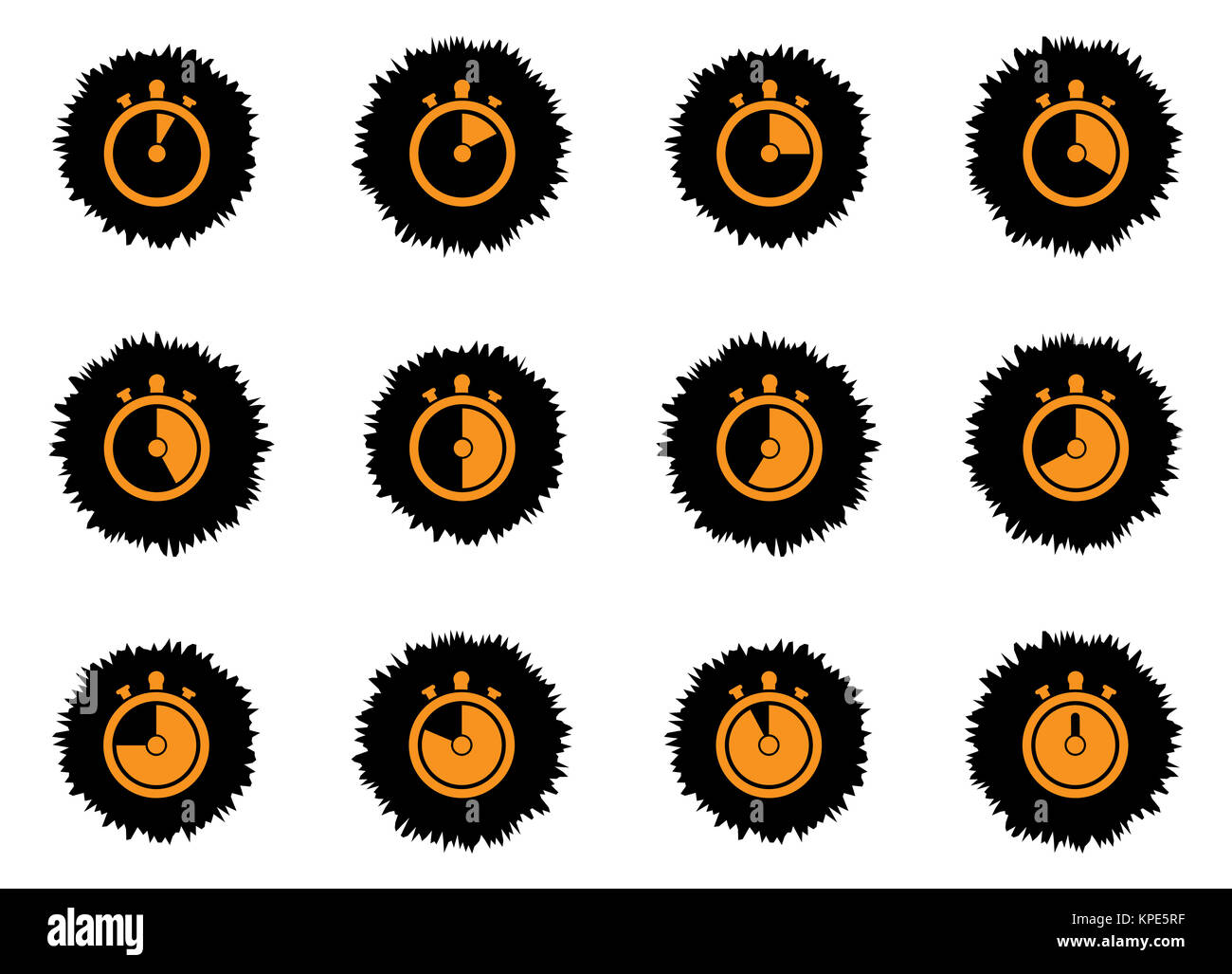 Timer Icon Set Stock Photo - Alamy