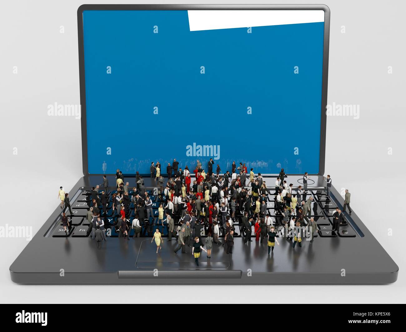 3d characters on laptop hi-res stock photography and images - Alamy