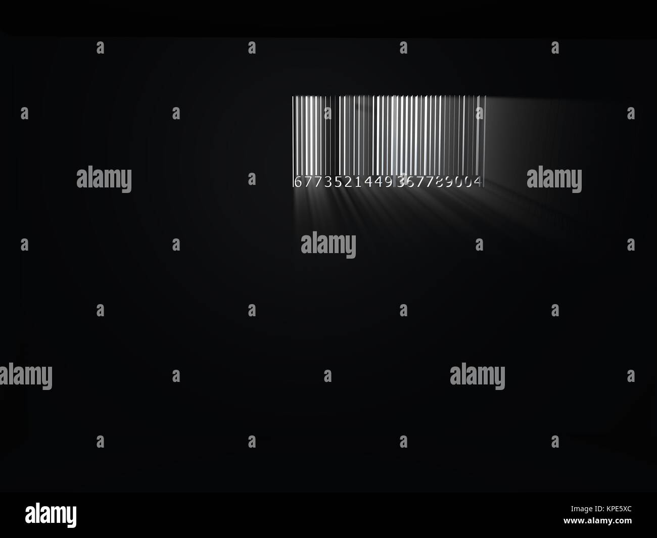 barcode like a window Stock Photo - Alamy