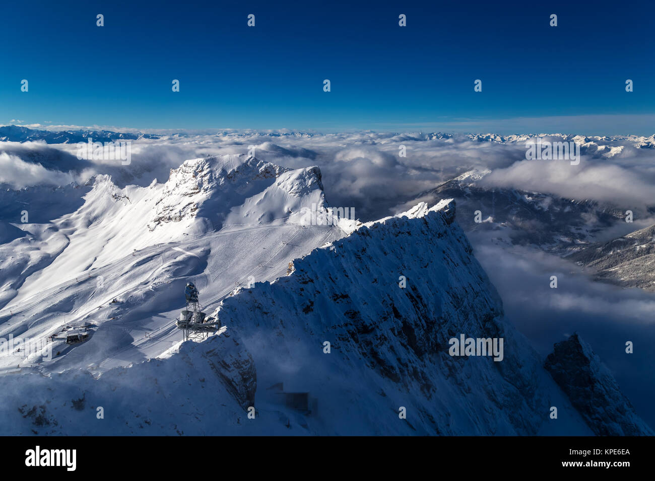 on the zugspitze Stock Photo - Alamy